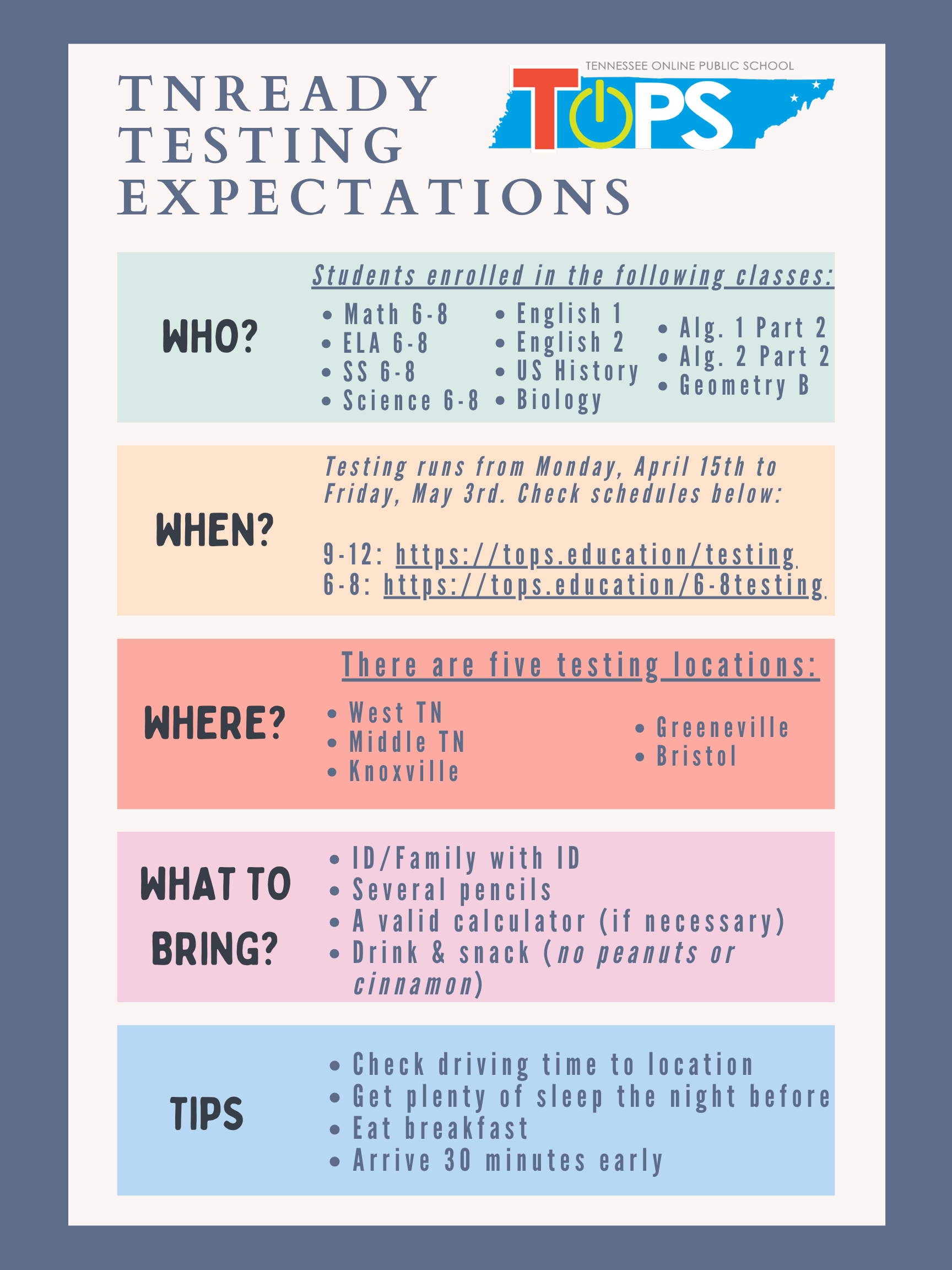 Online School — TENNESSEE ONLINE PUBLIC SCHOOL