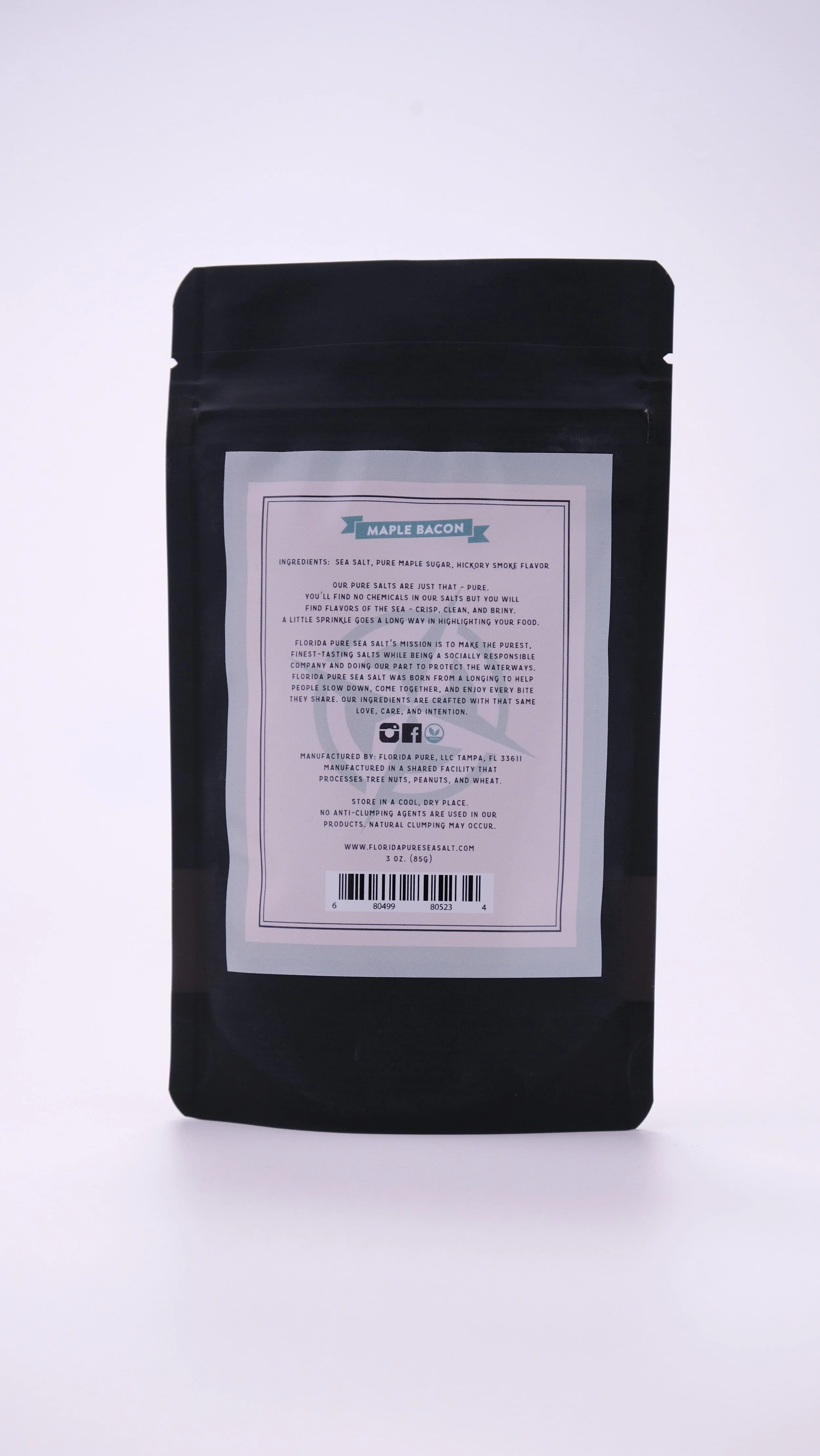 Vegan Maple Bacon Infused Sea Salt | Florida Pure Sea Salt