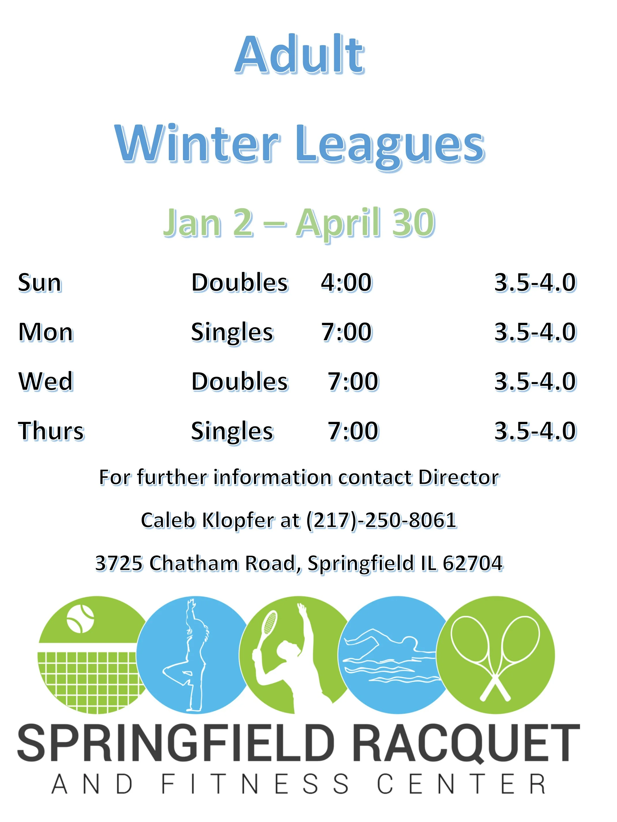 Leagues — Springfield Racquet and Fitness Center