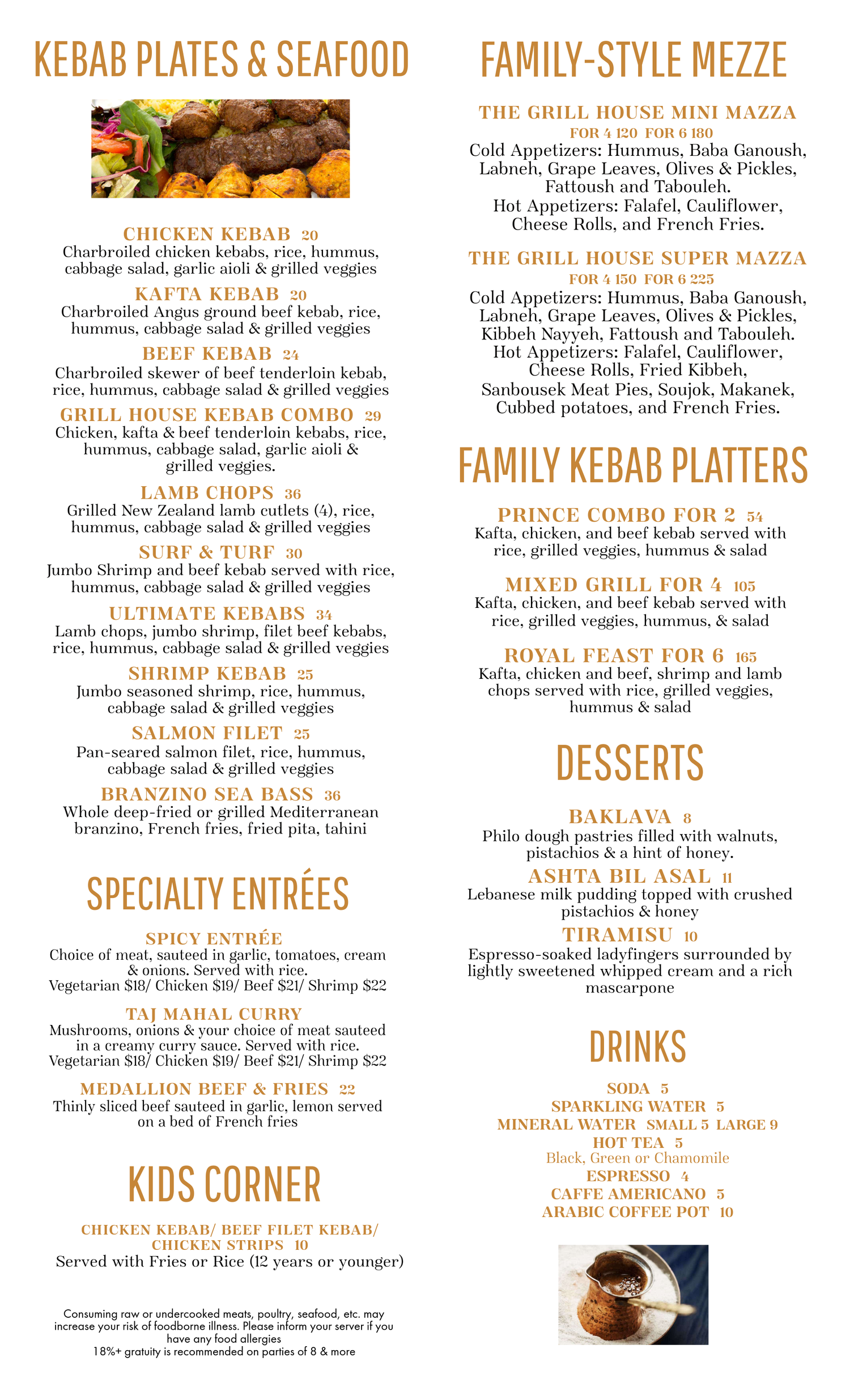 DINE-IN MENU — The Grill House