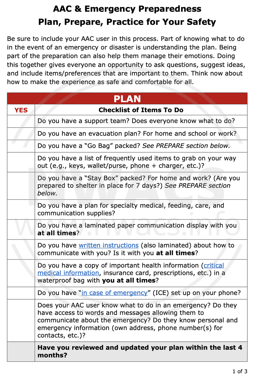 NWACS - AAC and Emergency Preparedness