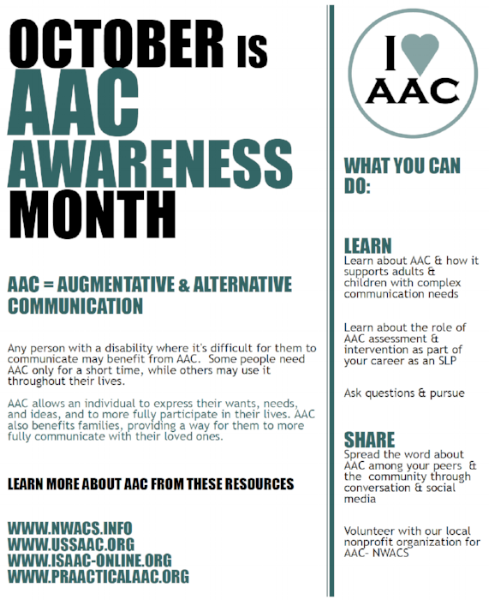 AAC Awareness Month Poster — NWACS