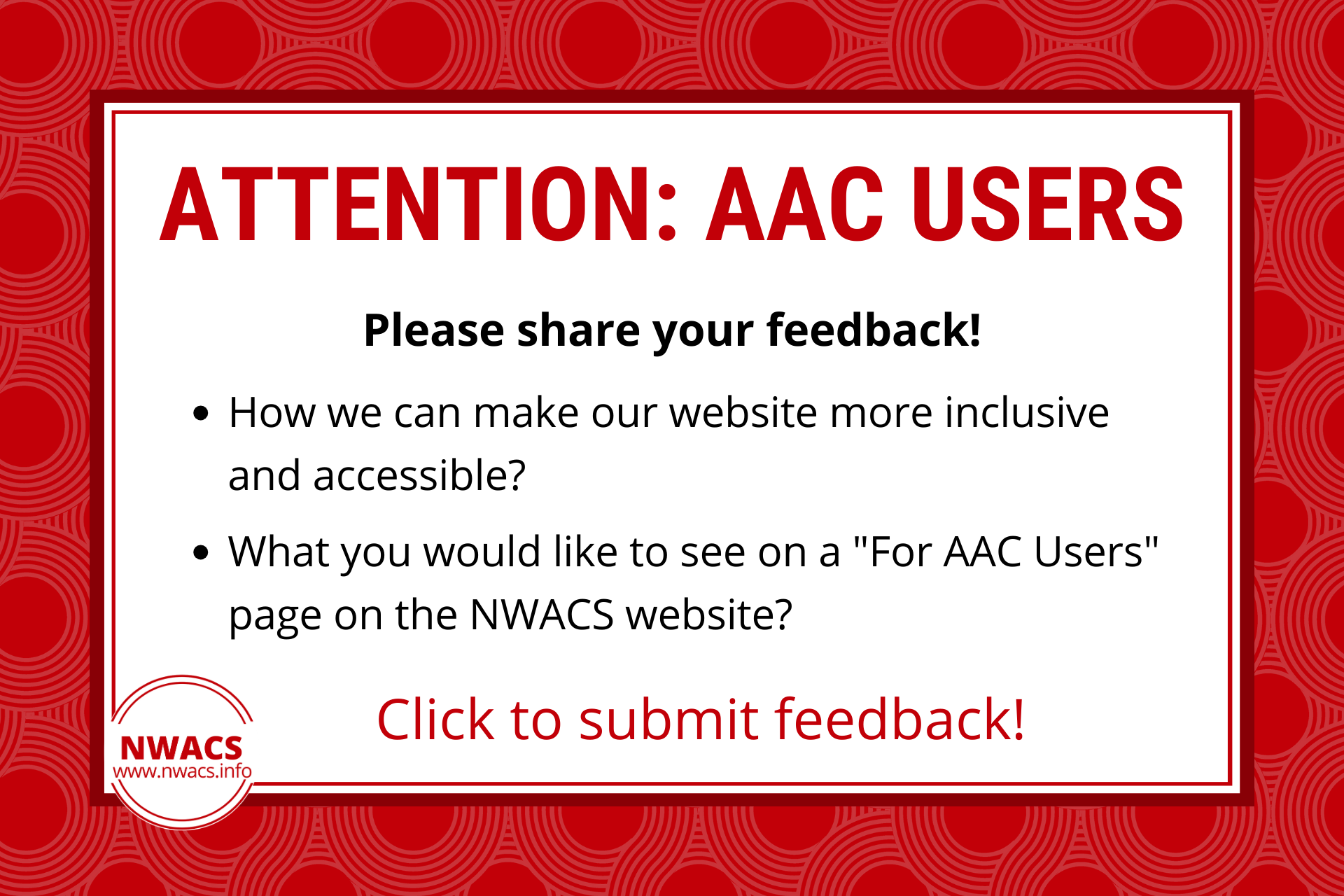NWACS - AAC Information and Supports for AAC Users