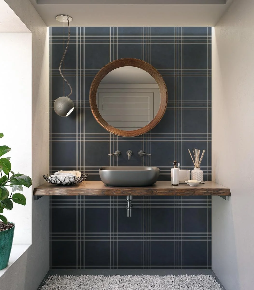 Customizable Scored Porcelain Tile with Plaid Pattern - Bring Your Tile ...
