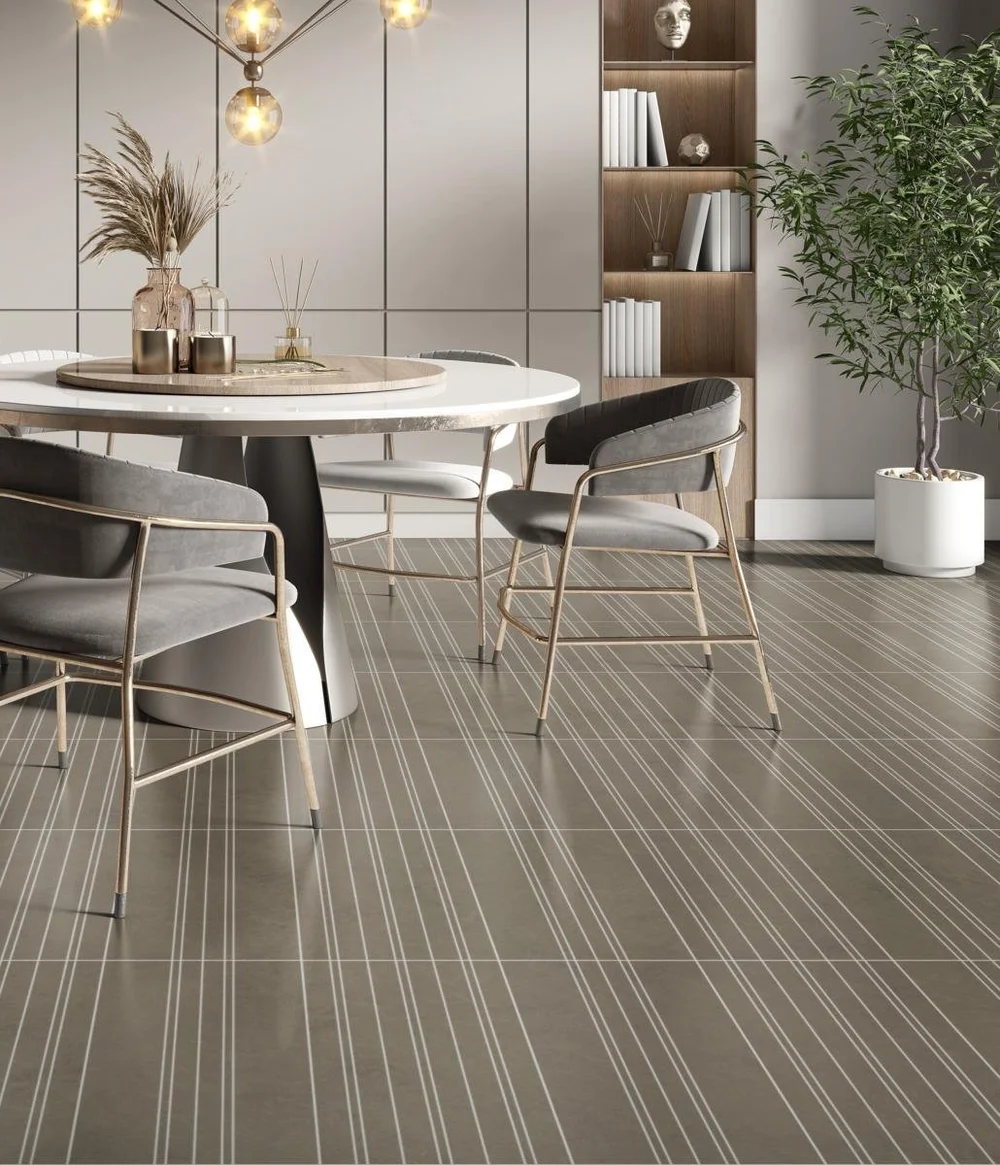 Customizable Scored Porcelain Tile with Pinstripe Pattern - Personalize ...
