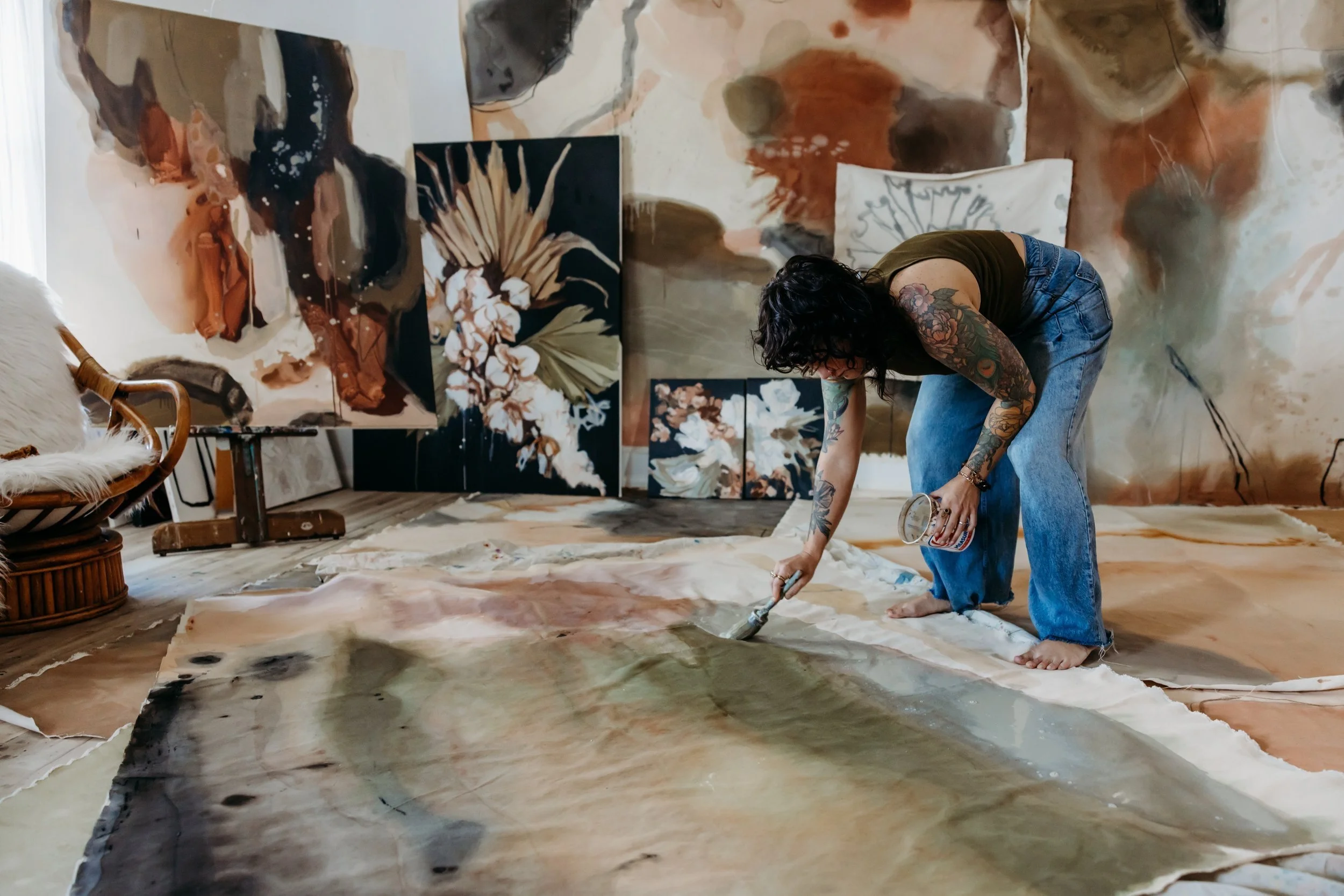 Luxury Hand-Crafted Posy Mural Tiles - Custom Zellige Art | Audrey Lane — Audrey Lane