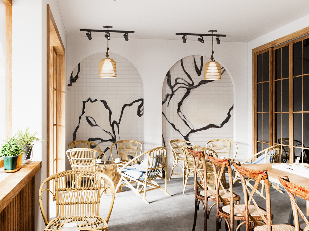 Luxury Hand-Crafted Morning Monstera Mural Tiles - Custom Zellige Art ...