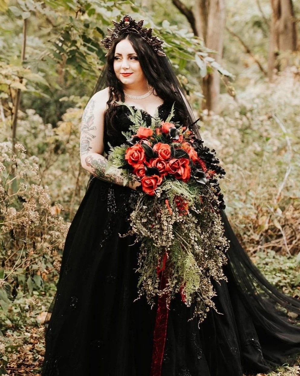 Red Gothic Wedding Dresses