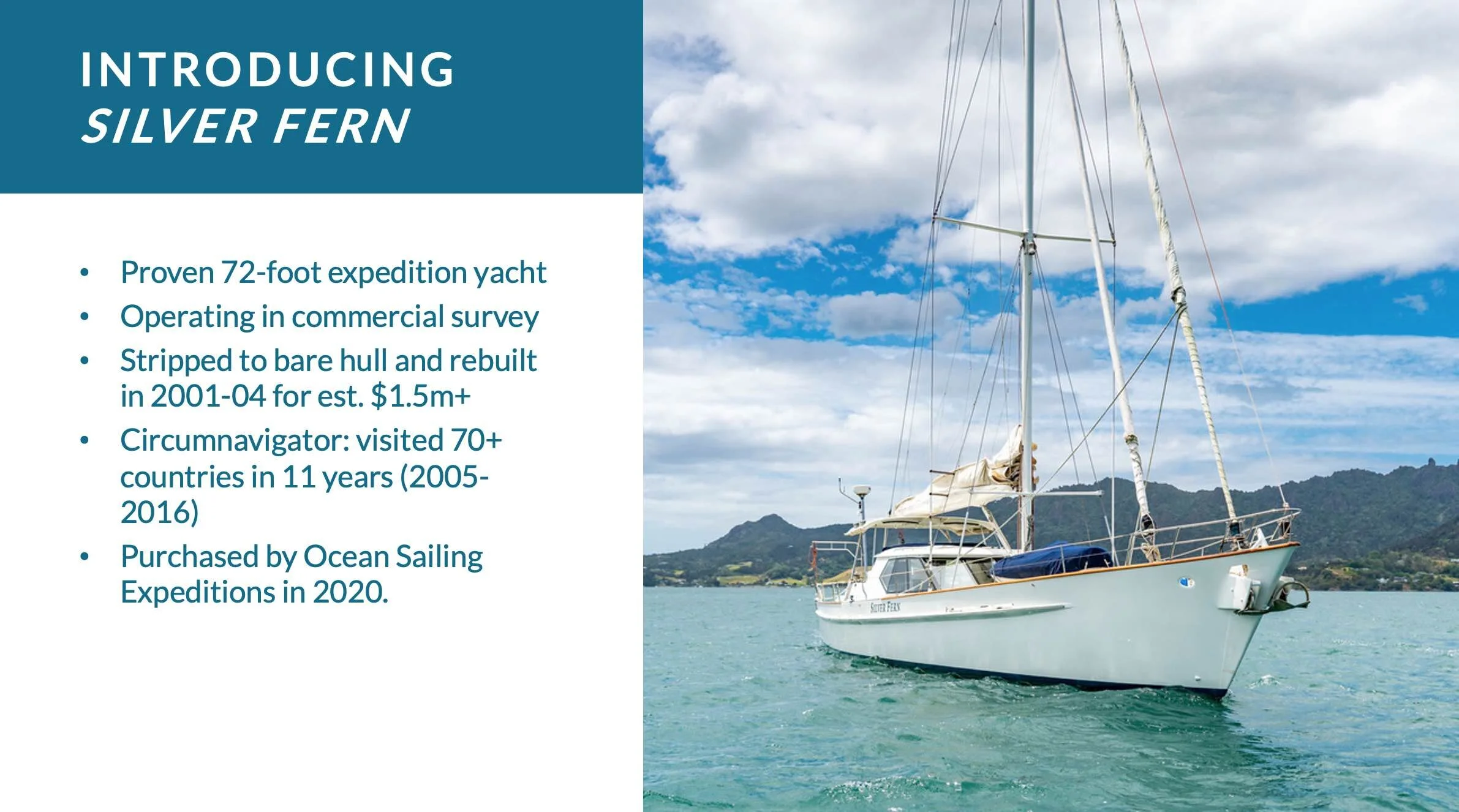 Silver Fern Yacht — Ocean Sailing Expeditions