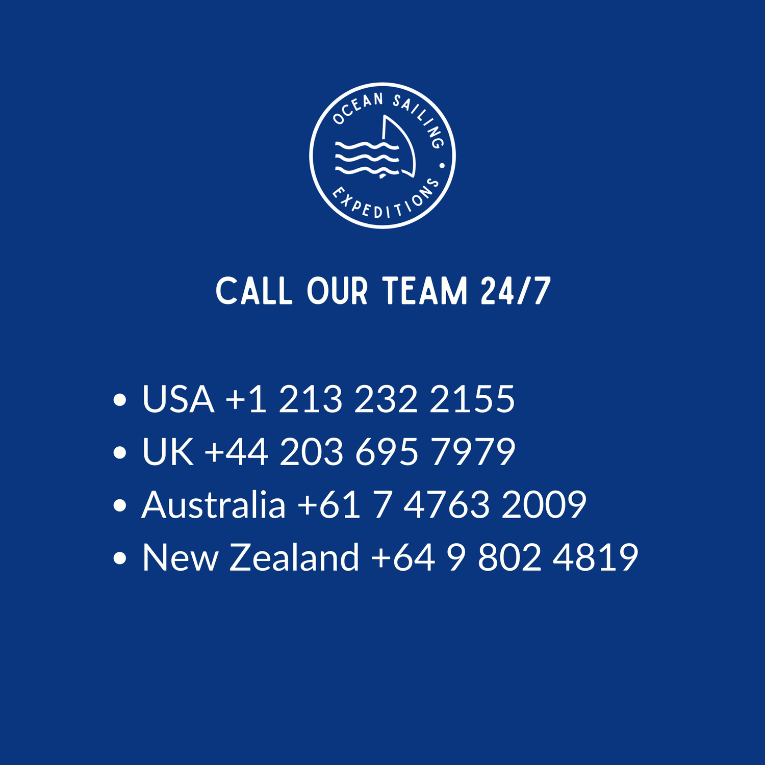 Contact — Ocean Sailing Expeditions