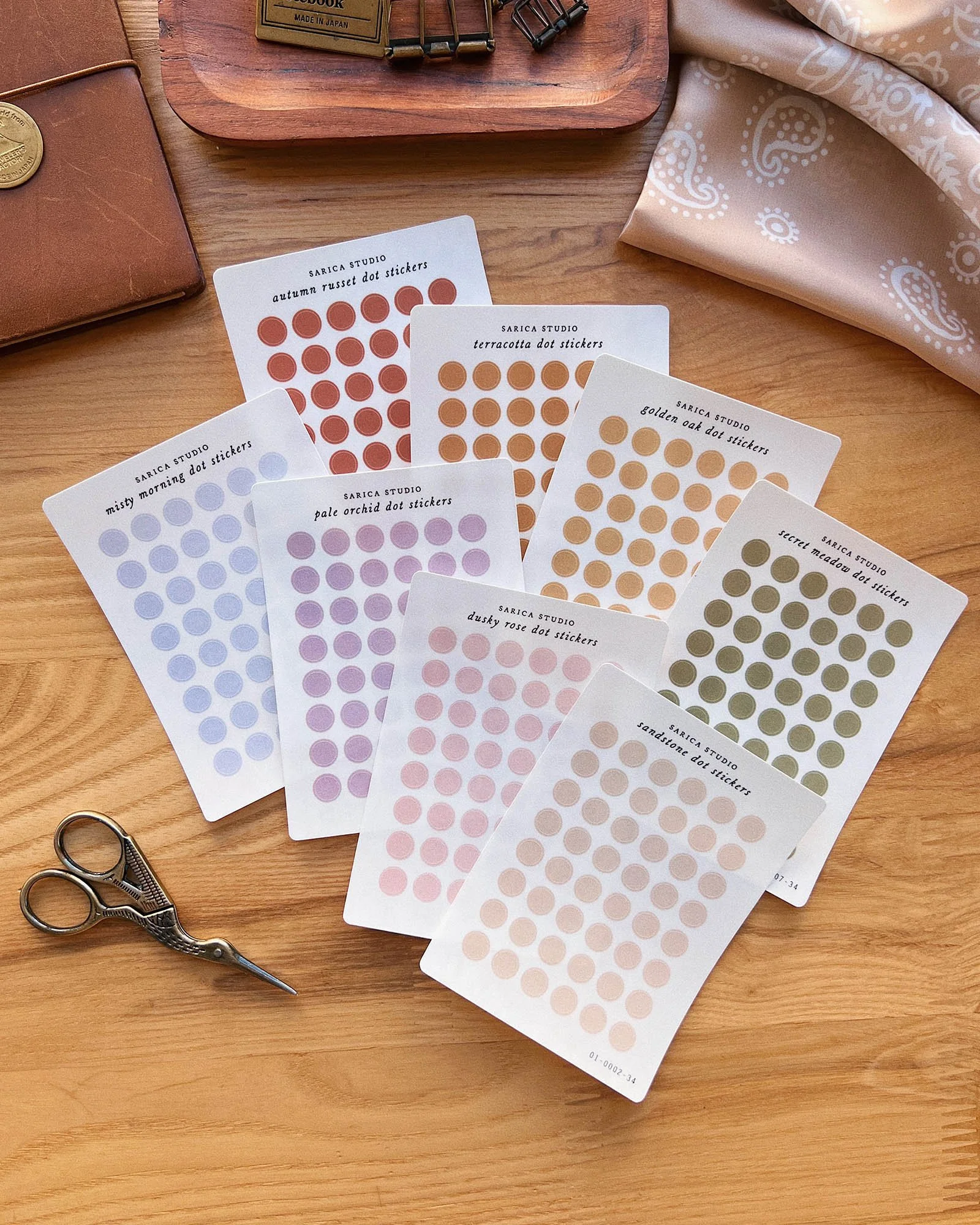 Vintage Map Dot Sticker Sheet — Sarica Studio