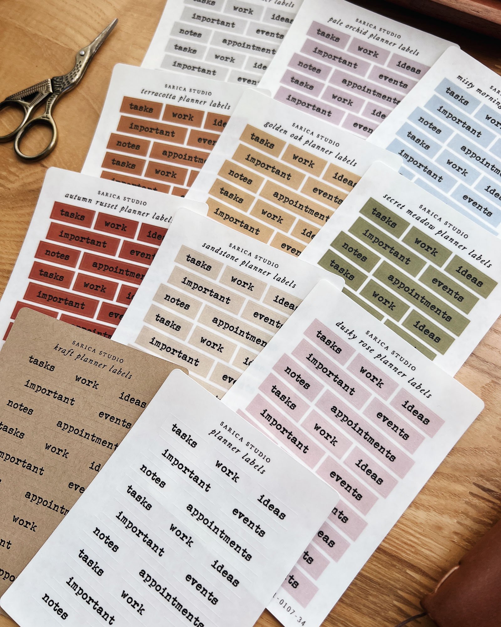 Journaling Favorites Sticker Sheet — Sarica Studio