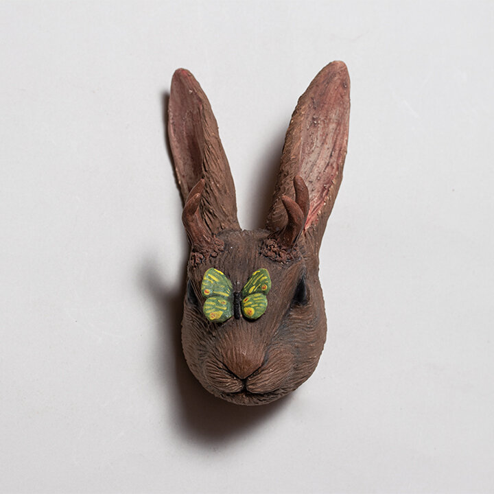 Clay Bunny Sculptures