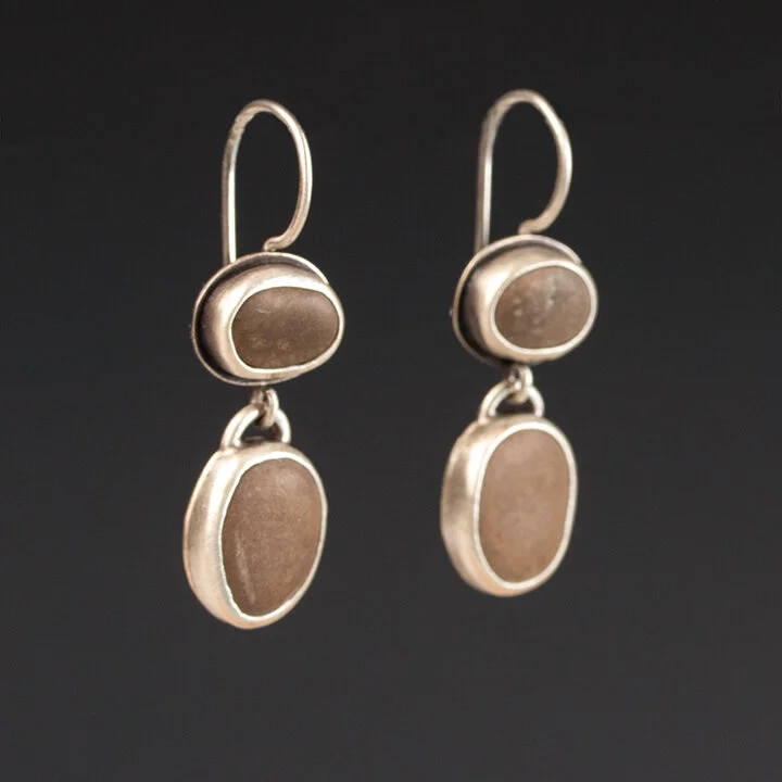 Beach stones, enamel. Sterling silver, twig, colorful, jewelry, Susan ...