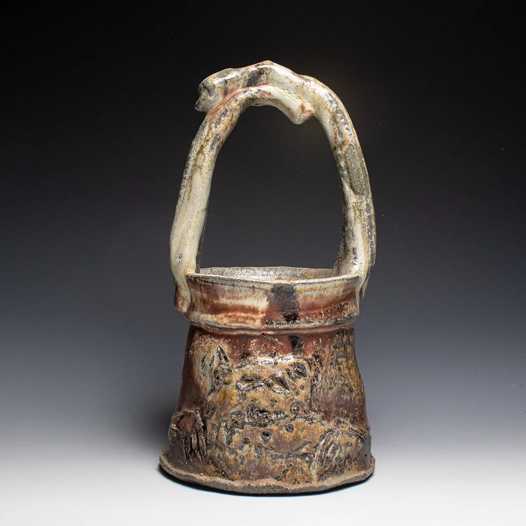 Ron Meyers, bowl, ceramic, slips, oxides, stains, glaze, red ...