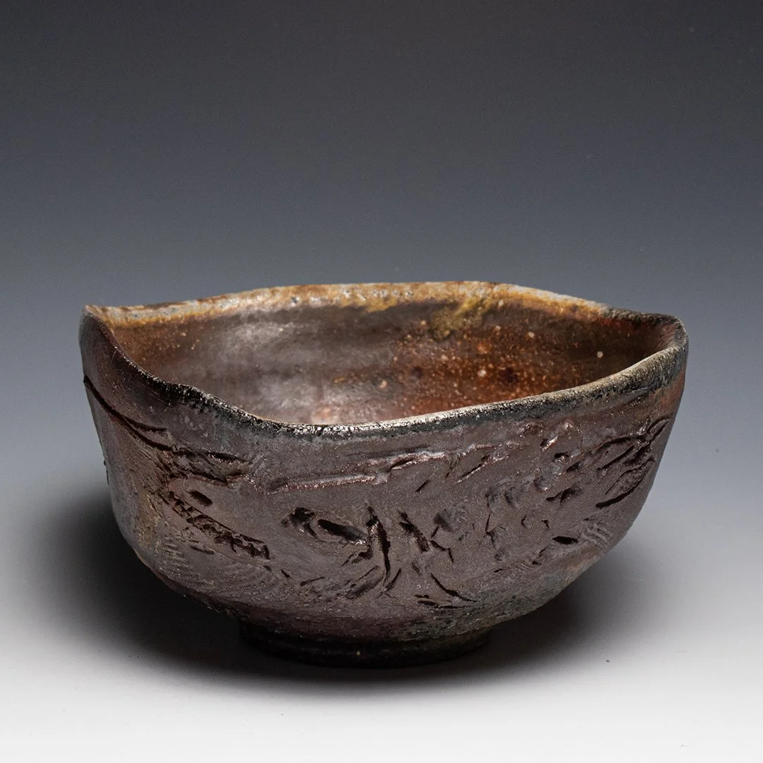 Ron Meyers, bowl, ceramic, slips, oxides, stains, glaze, red ...