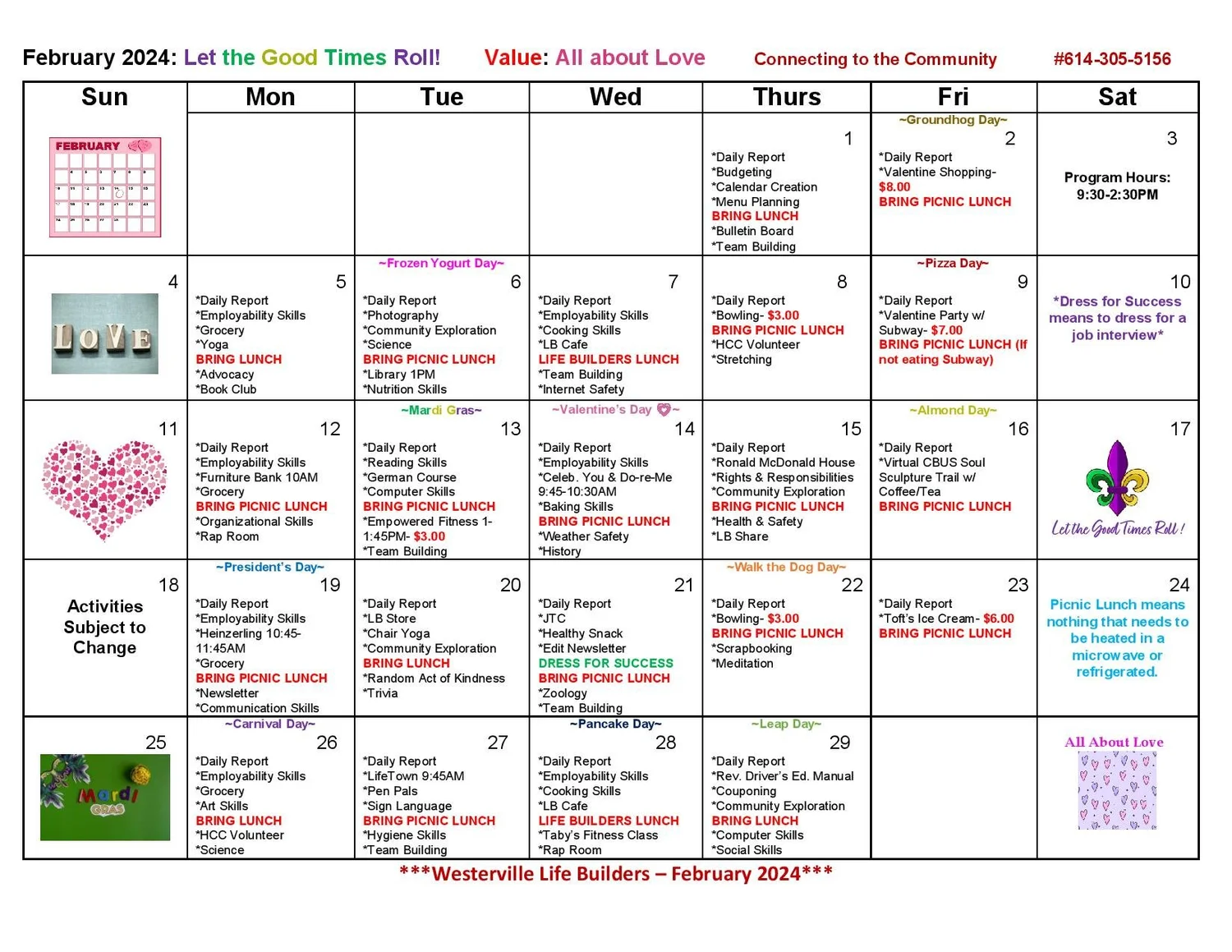 Calendar — Life Builders