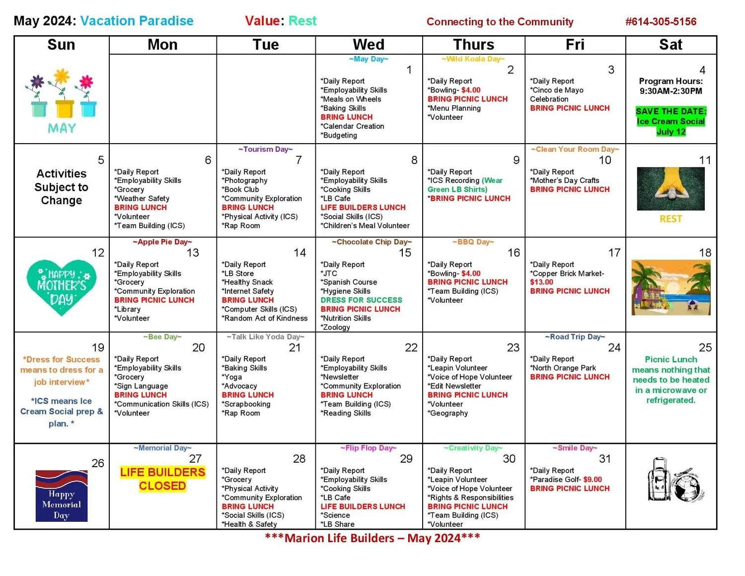 Calendar — Life Builders