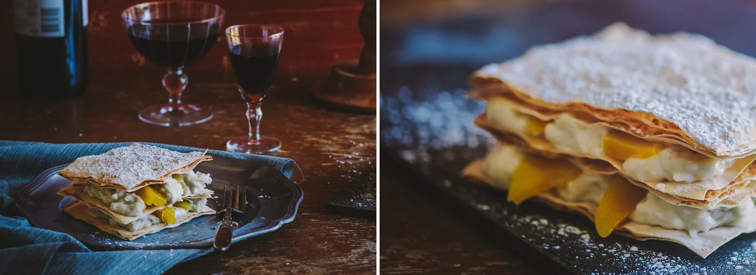 Coconut and Mango Mille Feuille — Antoniou Fillo Pastry