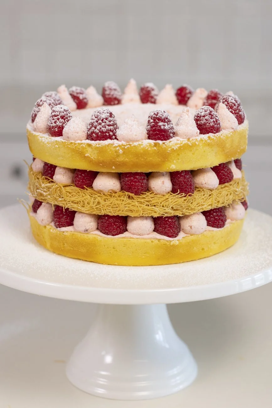 Raspberry Kataifi Cake — Antoniou Fillo Pastry