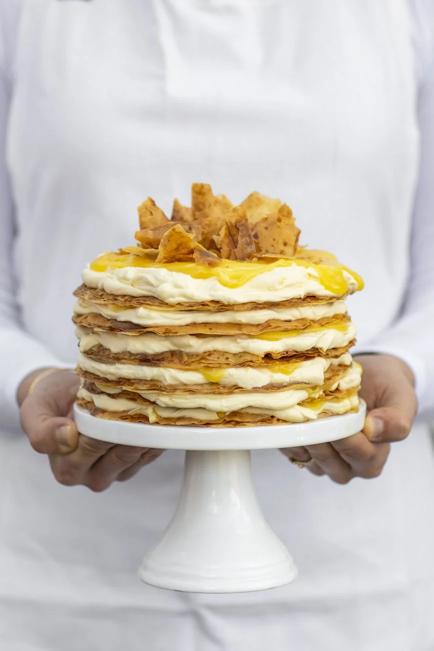 Lemon Curd Fillo Layer Cake — Antoniou Fillo Pastry