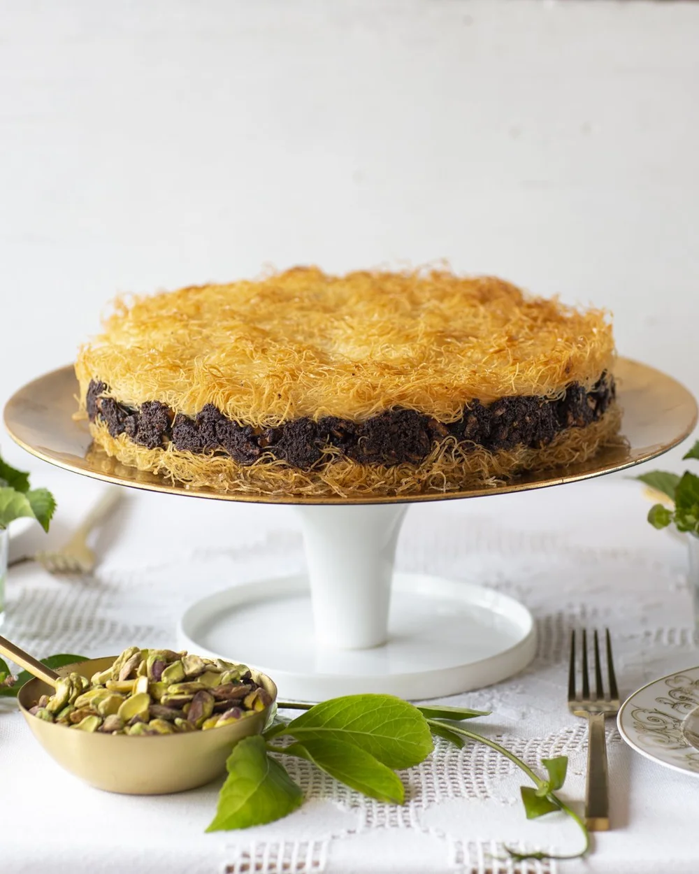 Amaretti Choc Nut Kataifi Cake Recipe — Antoniou Fillo Pastry