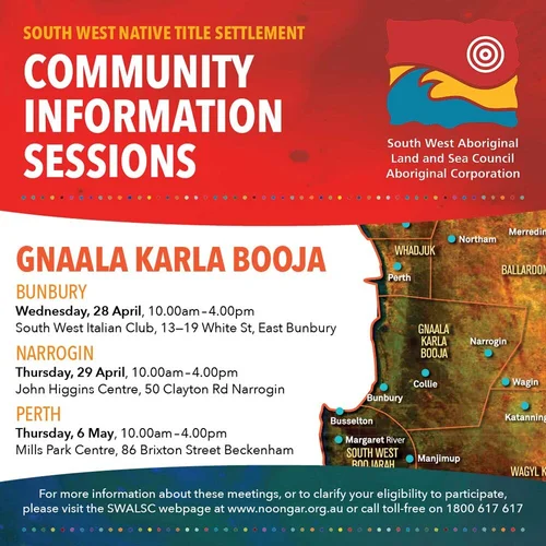 Gnaala Karla Booja (Perth) community information session — South West ...