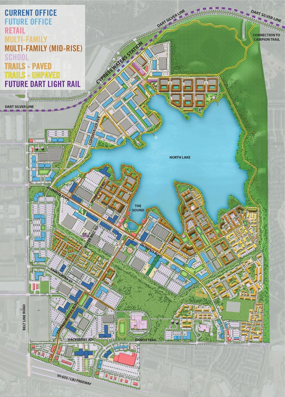 Master Plan — Cypress Waters: Office, Retail, Apartments and More