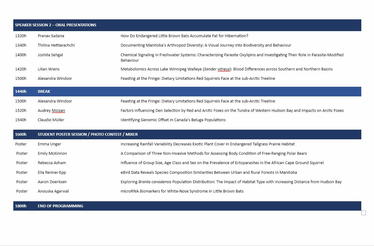 TWS Manitoba 2024 AGM Program (8 Mar 2024) — THE WILDLIFE SOCIETY ...