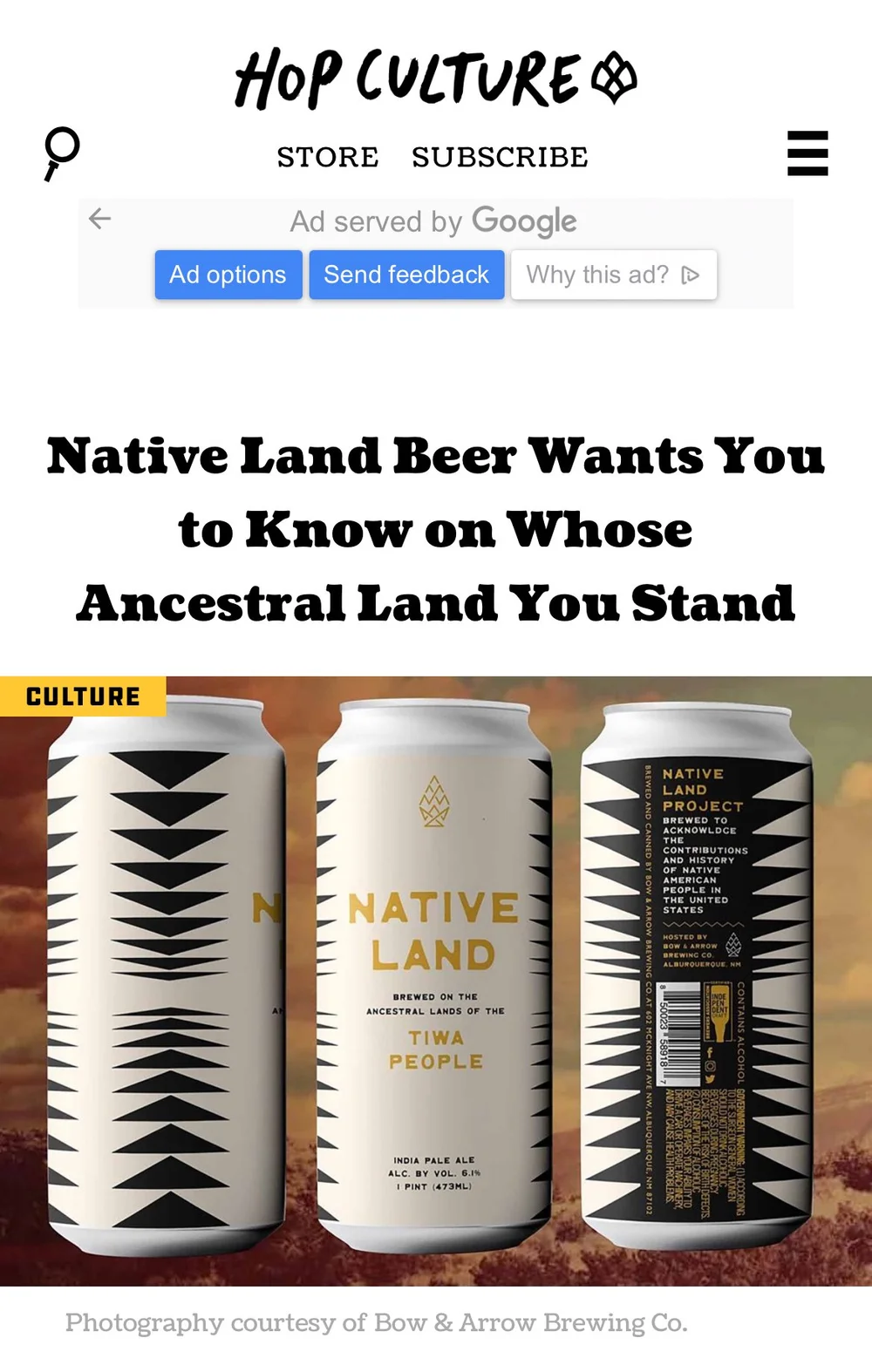 Native Land | Support Indigenous Causes — Bow & Arrow Brewing Co.