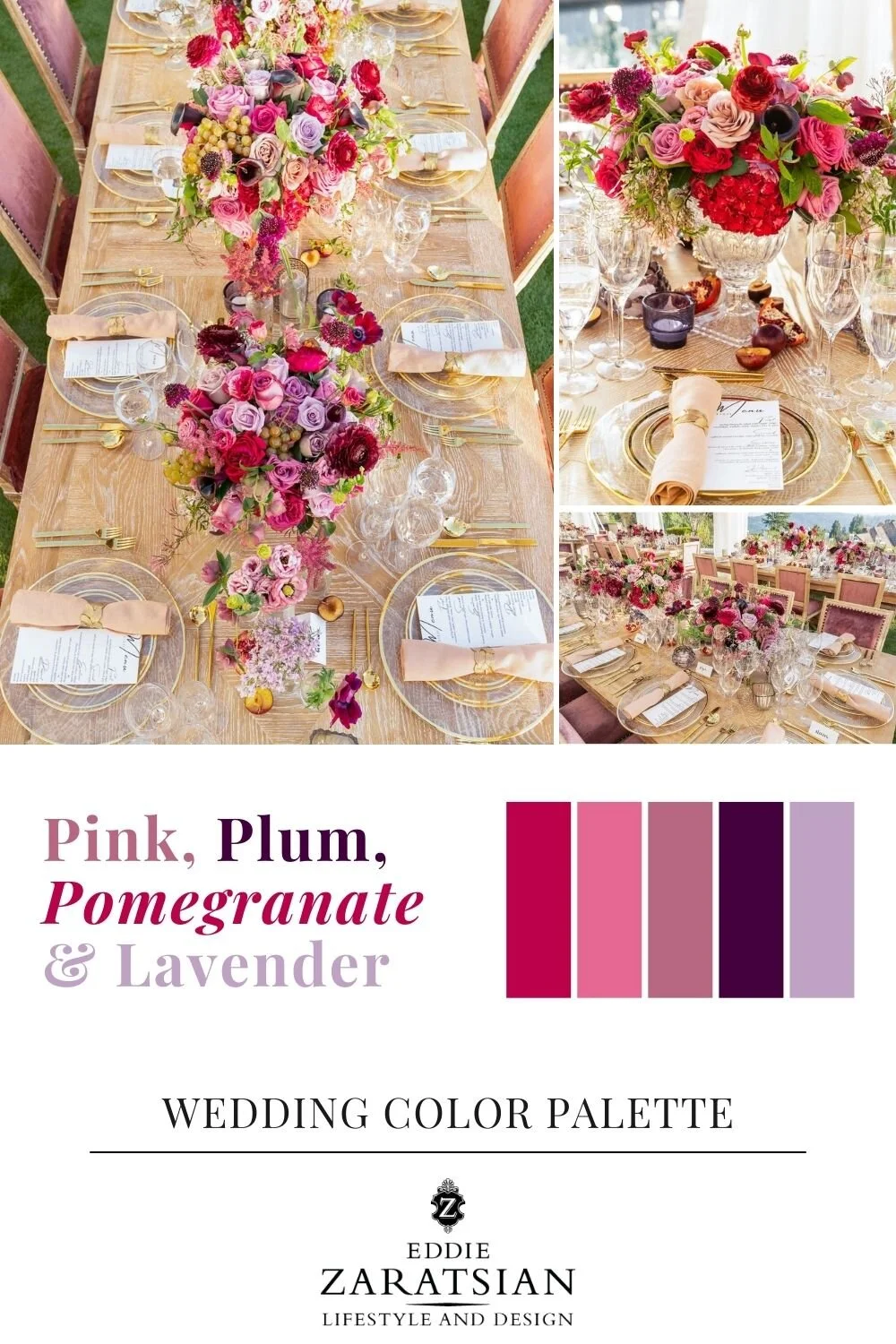 Pink, Plum & Pomegranate Color Palette for Spring & Summer Parties ...