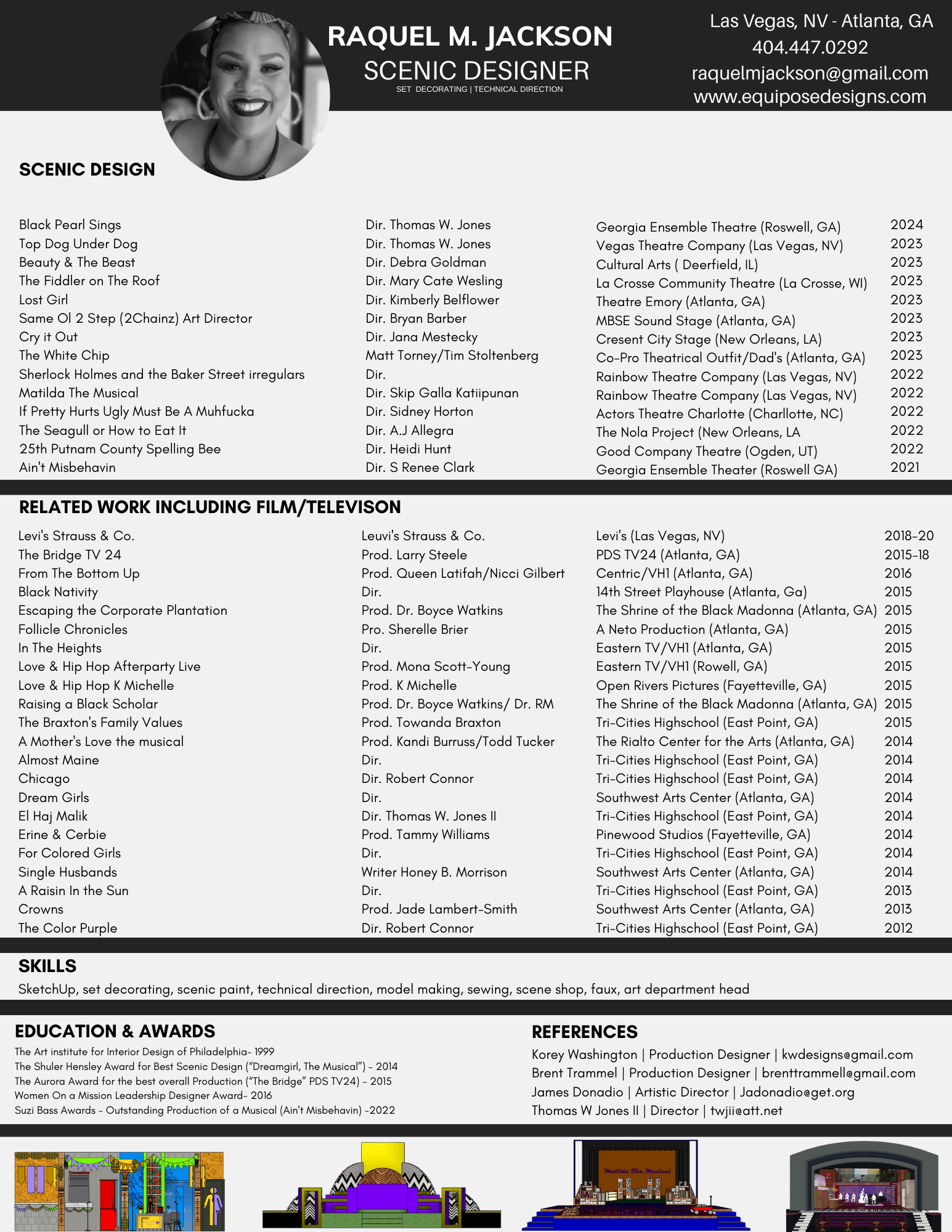 "Raquel M. Jackson, scenic designer specializing in immersive set ...