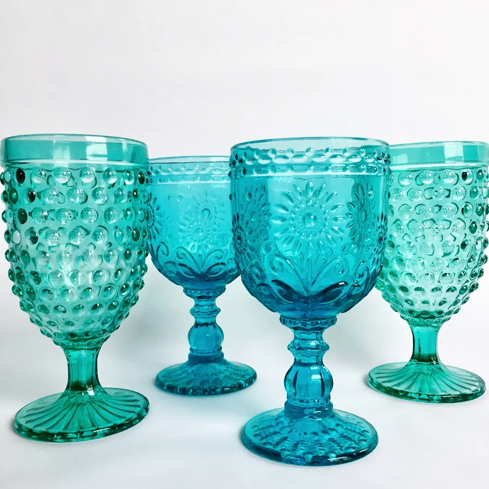 Vintage Green Goblets