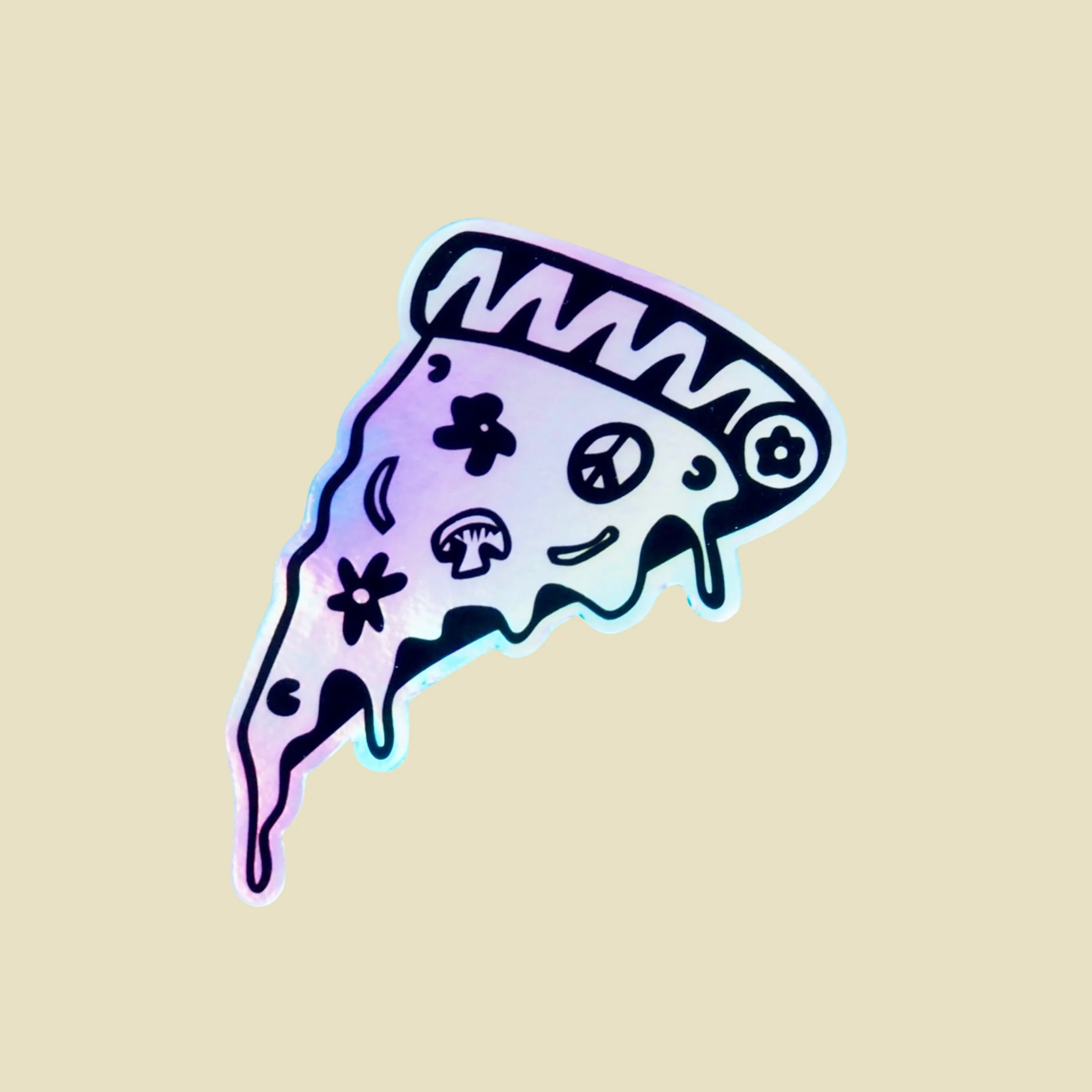 Paper & Party Supplies CMYK pizza holograpgic large sticker Paper ...