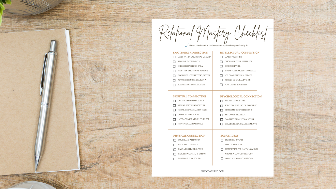 FREE Relational Mastery Checklist — Mud Coaching