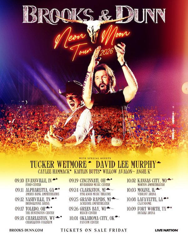 BROOKS & DUNN ANNOUNCE 2026 NEON MOON TOUR DATES — Kix Brooks