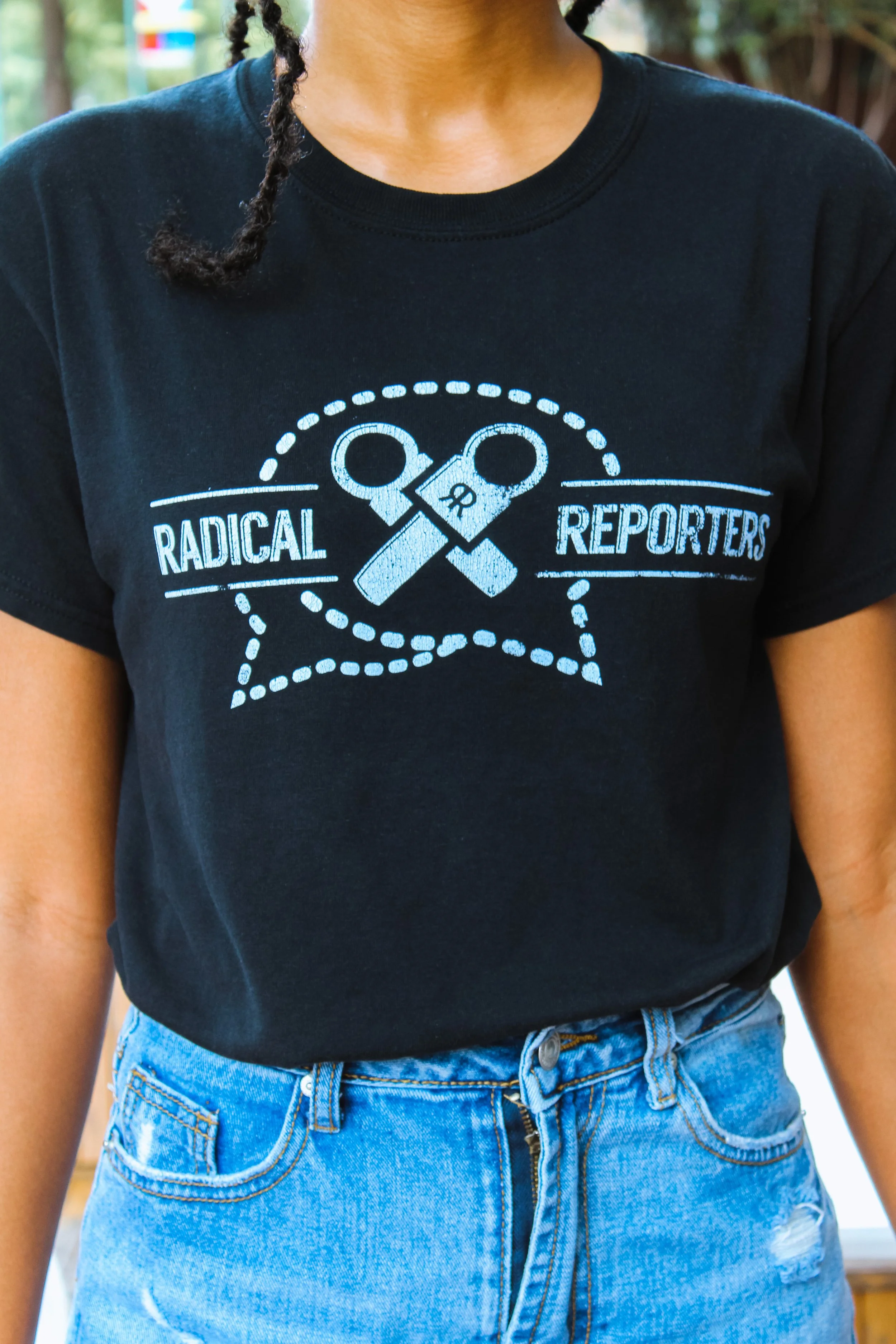 Radical Reporters Tee in Charcoal Black — AOC Community Media
