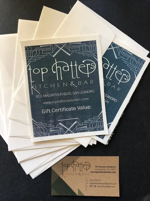 Top Hatters Gift Certificates — Top Hatters Kitchen & Bar