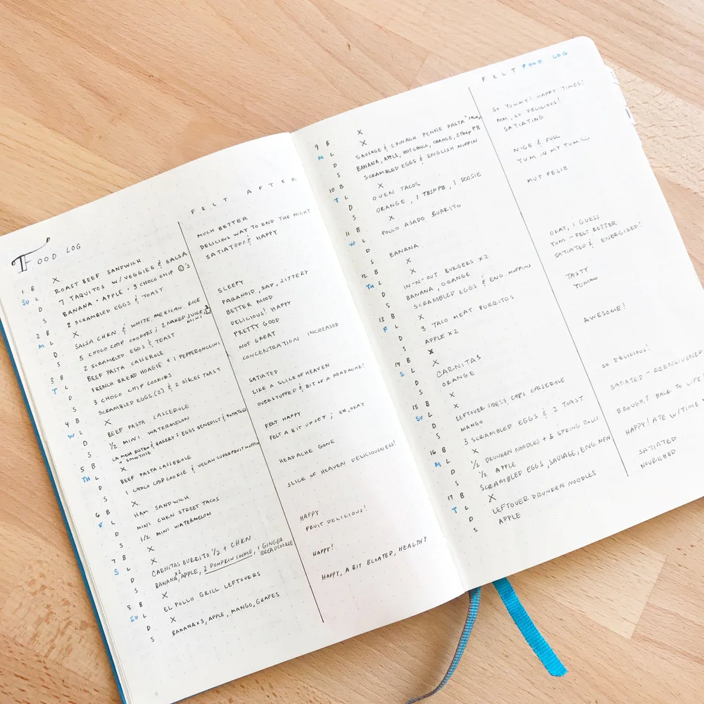 #100DaysOfBulletJournalIdeas: 4 - The Food Log: Learn about your eating ...