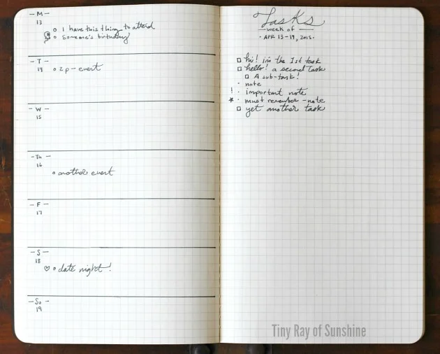 Layout Idea: Weekly layouts — Tiny Ray of Sunshine