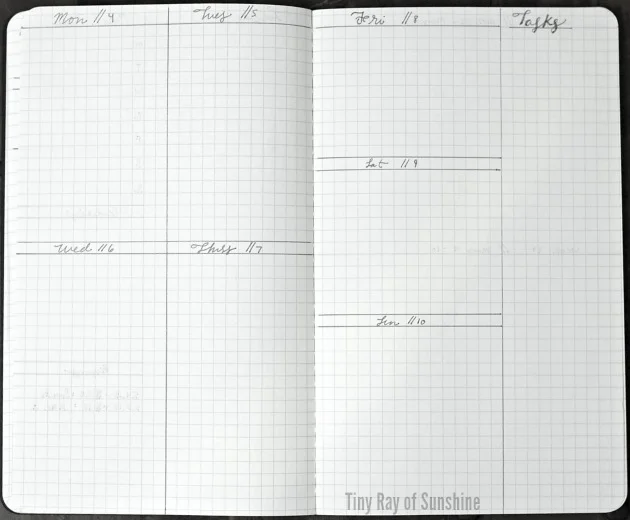 Layout Idea: Weekly layouts — Tiny Ray of Sunshine