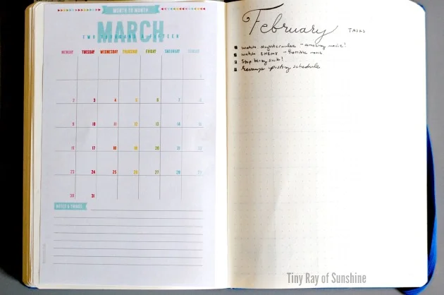 Layout Idea: Monthly & Daily — Tiny Ray of Sunshine