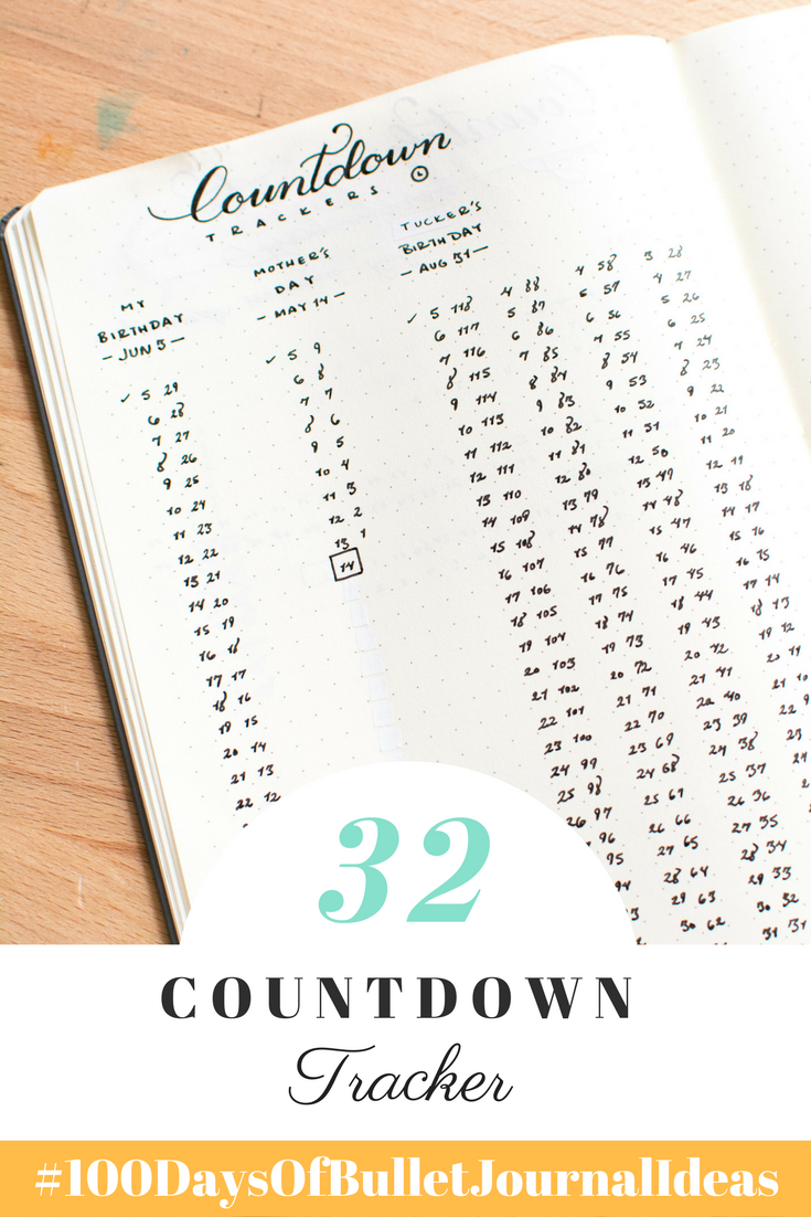 #100DaysOfBulletJournalIdeas: 32 - Keep track of important events with ...