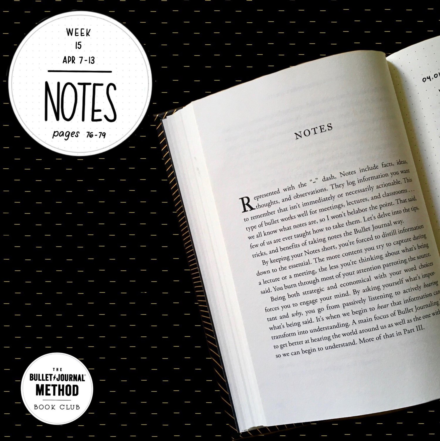 Week 15: Notes (The Bullet Journal Method Book Club) — Tiny Ray of Sunshine