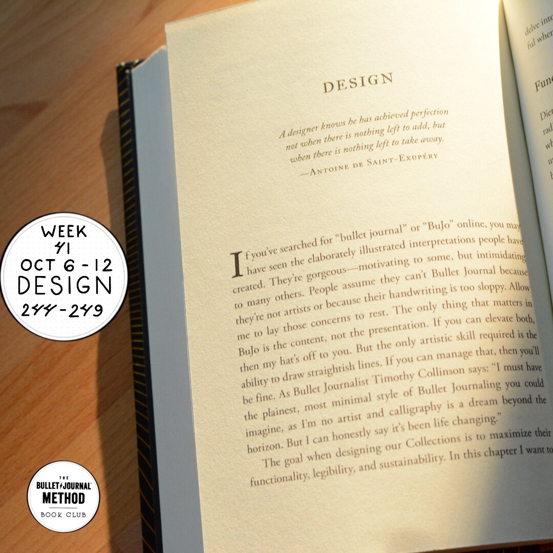 Week 41: Design (The Bullet Journal Method Book Club) — Tiny Ray of ...