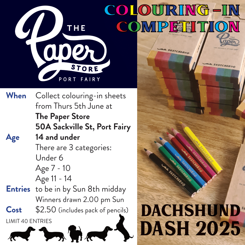 The Dash Colouring Competition — Port Fairy Winter Weekends