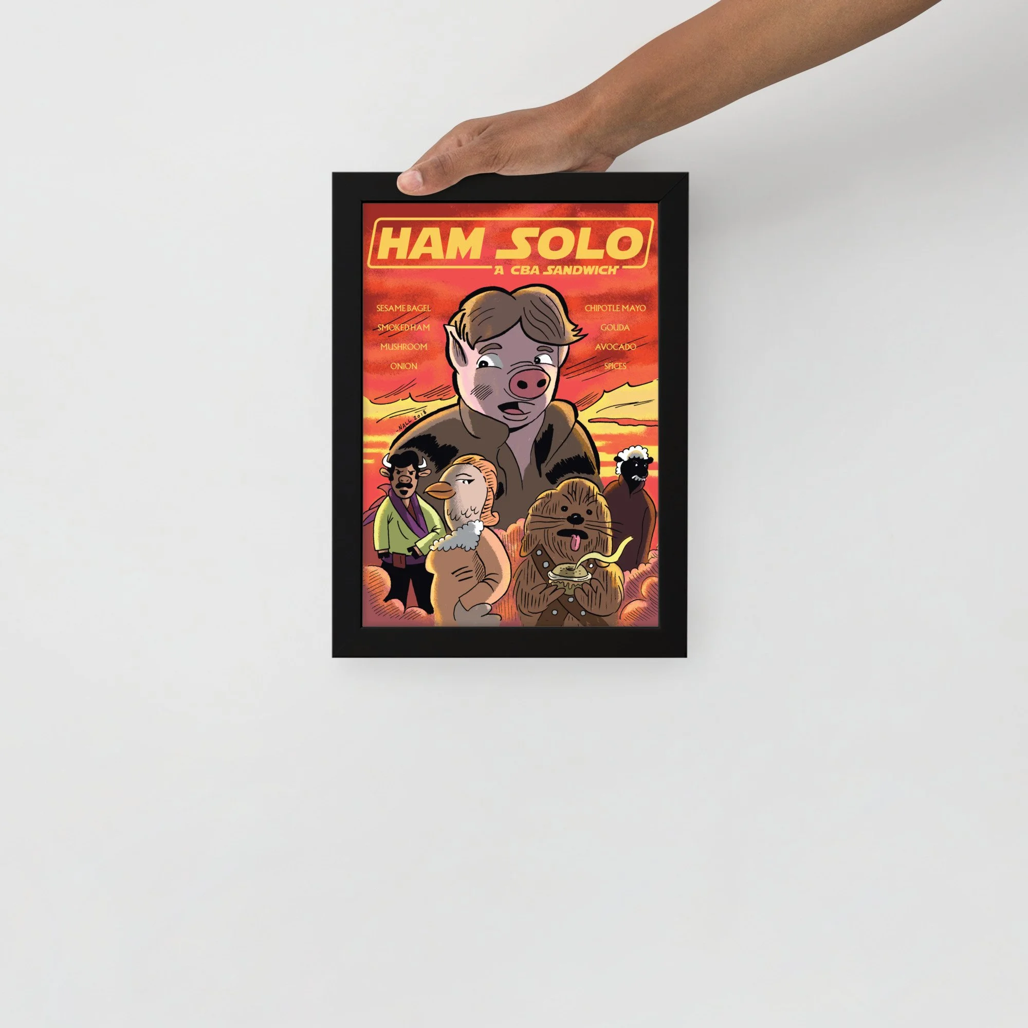 HAM SOLO Framed Matte Paper Poster — Chicago Bagel Authority