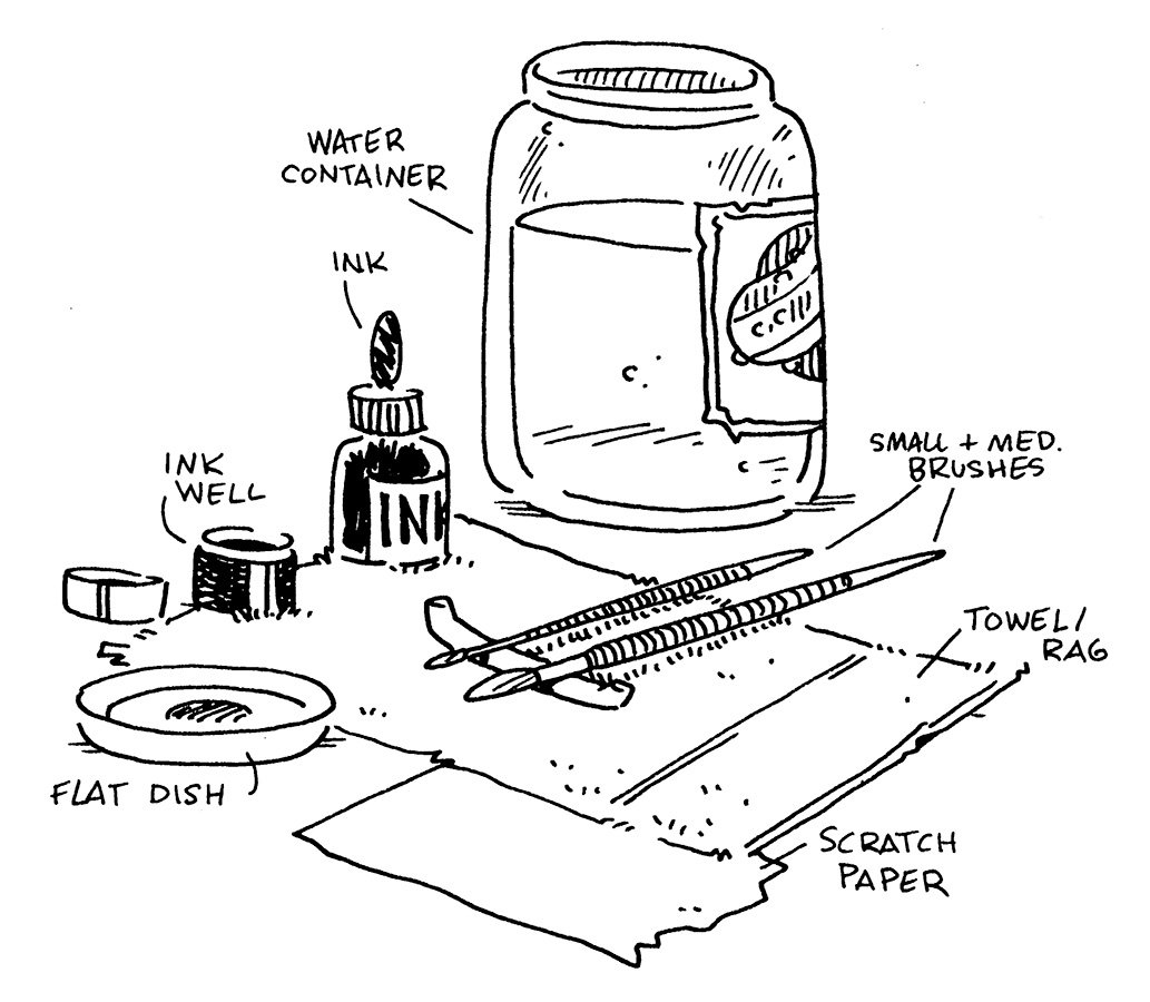 Analog Inking: The Brush — Christine Larsen