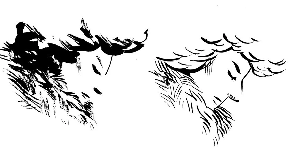 Analog Inking: The Brush — Christine Larsen