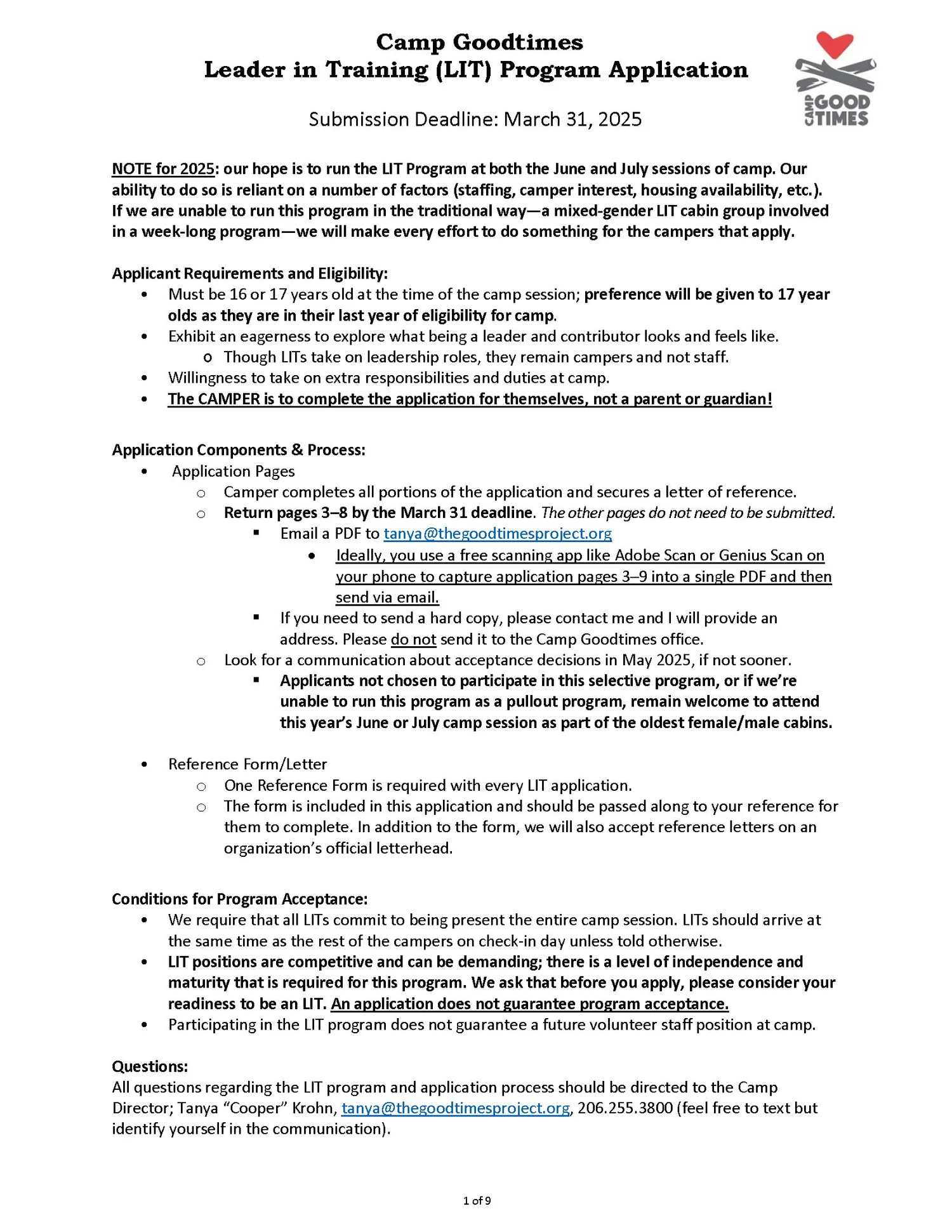 LIT Application — The Goodtimes Project